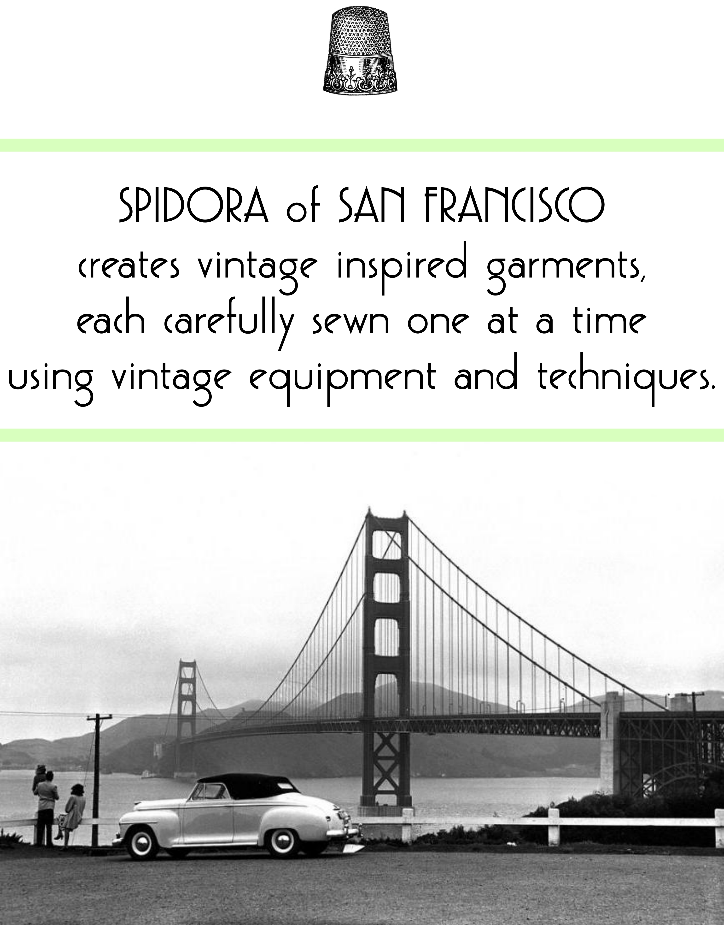 SPIDORA of San Francisco – Vintage inspired clothing